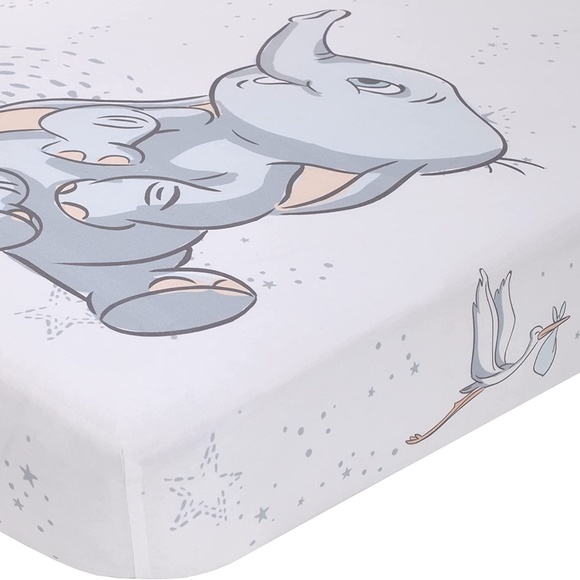 Disney | Bedding | Dumbo Sweet Little Baby Photo Op Nursery Fitted Crib ...